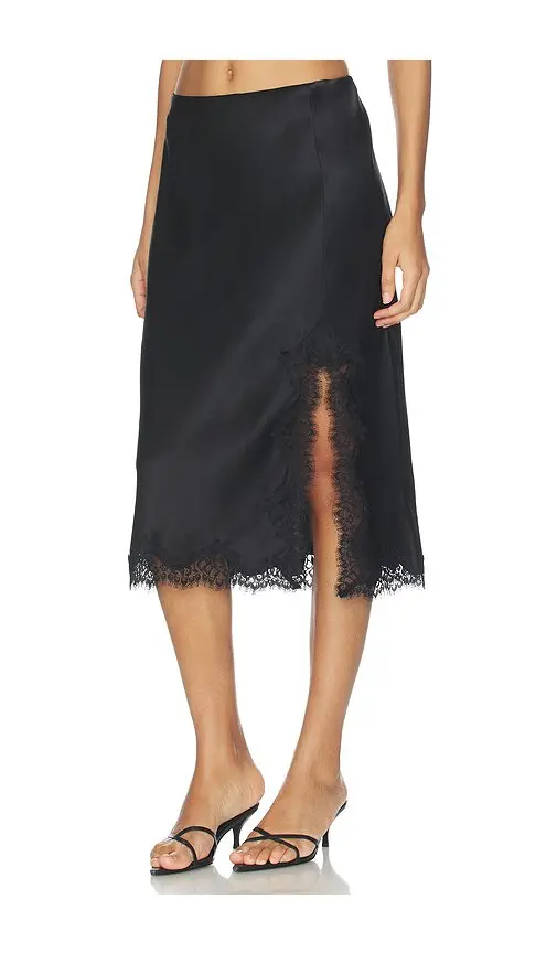 L'Agence Tico Lace Midi Skirt