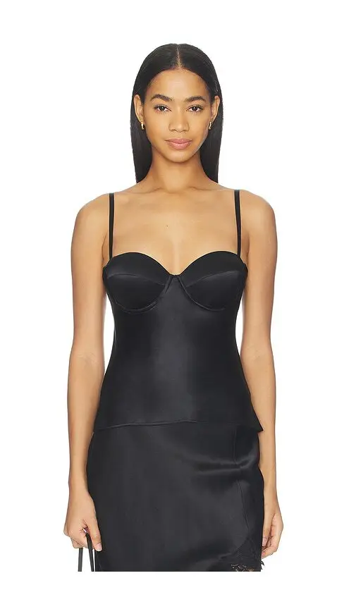 L'Agence Orlina Camisole Top - Black