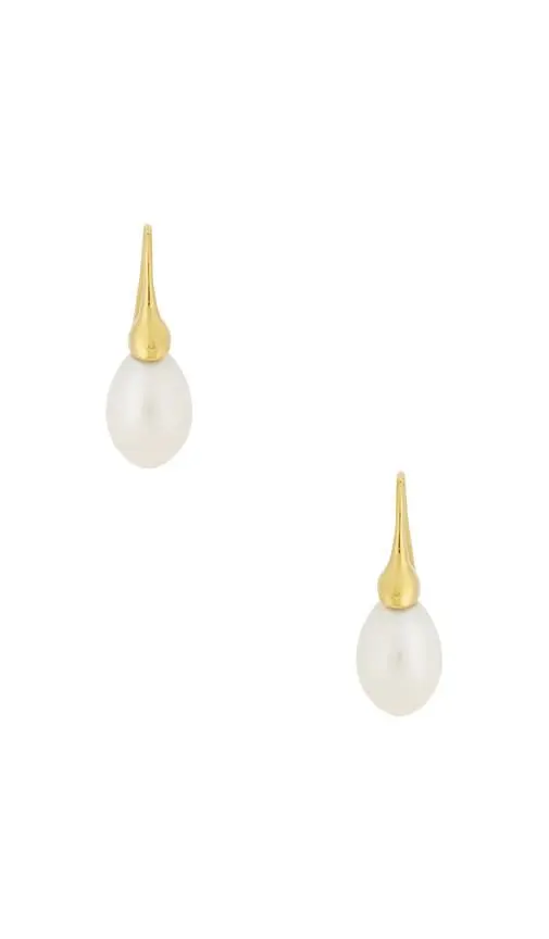 HEAVEN MAYHEM Odette Dangle Earrings - White & Gold