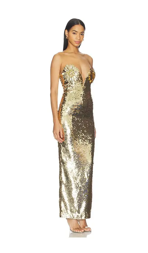 Retrofete Amulet Sequin Maxi Dress