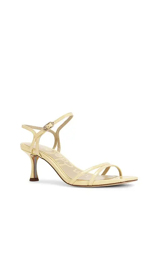 Sam Edelman Presley Patent Leather Stiletto Sandals - Daffodil