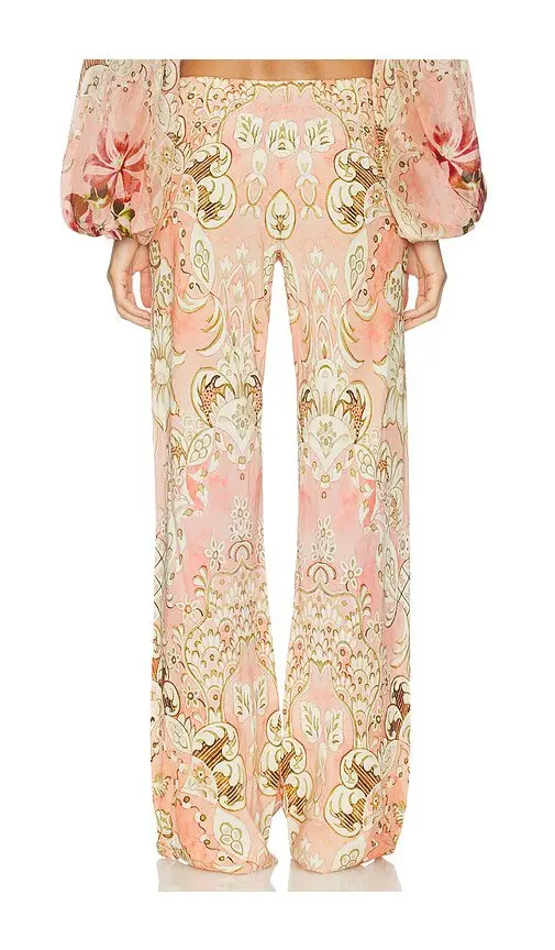 Hemant & Nandita Printed Pant - Peach