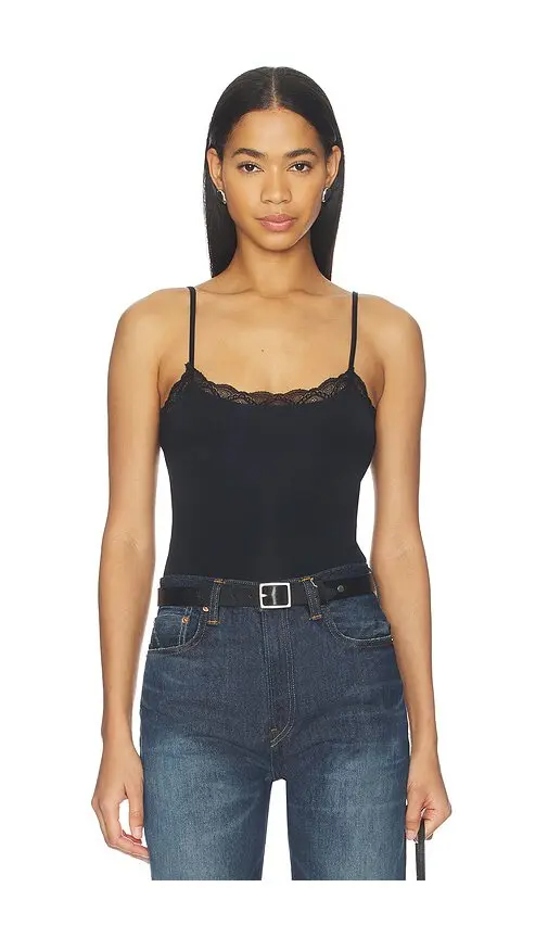 Superdown Evalina Bodysuit With Lace Trim