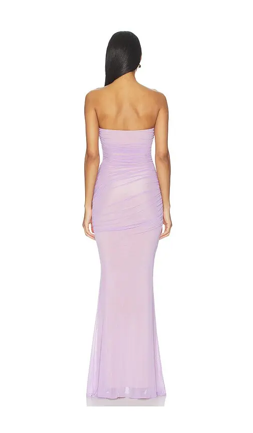 Retrofete Quintessa Mesh Gown - Lavender