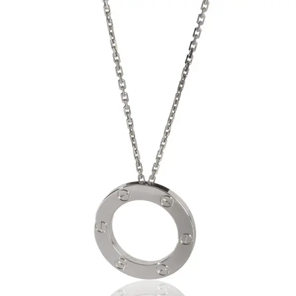 CARTIER White Gold Love Chain Necklace - White_gold