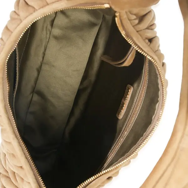 Miu Miu Suede Matelasse Wander Hobo - Brown