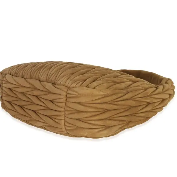Miu Miu Suede Matelasse Wander Hobo - Brown