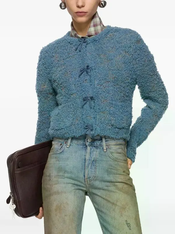 Acne Studios Bow Wool Cardigan