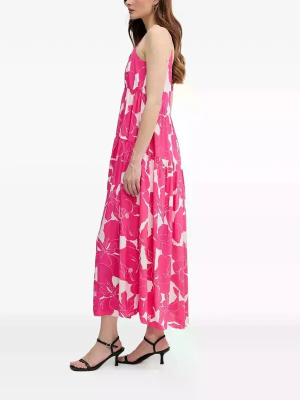 MARC AUREL Floral-print V-neck Maxi Dress