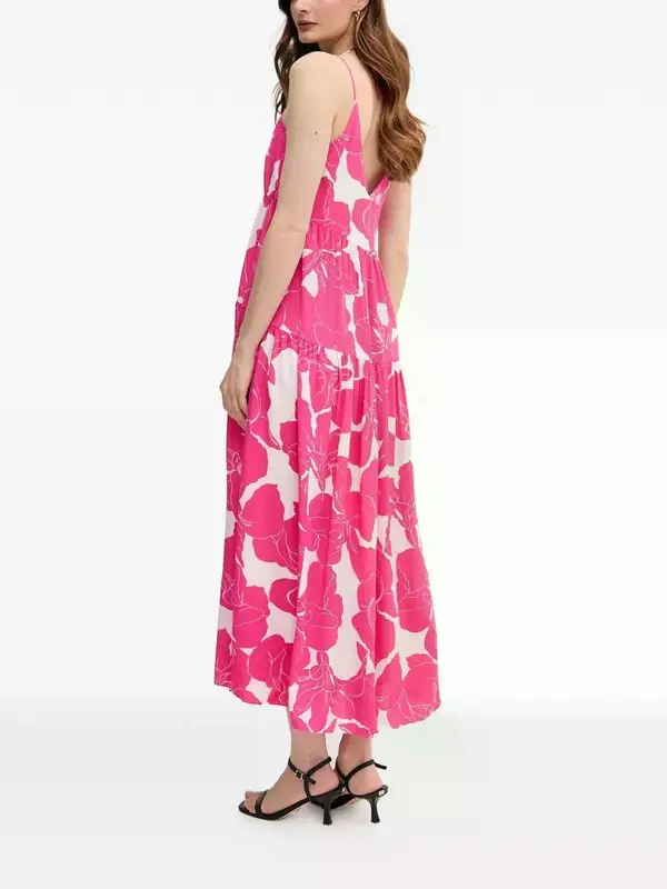 MARC AUREL Floral-print V-neck Maxi Dress