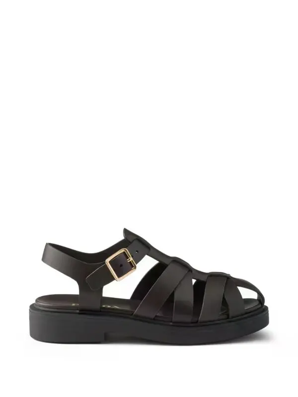 Prada Leather Fisherman's Sandals