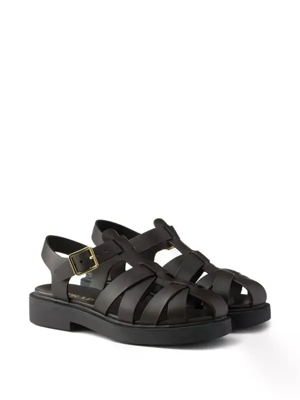 Prada Leather Fisherman's Sandals