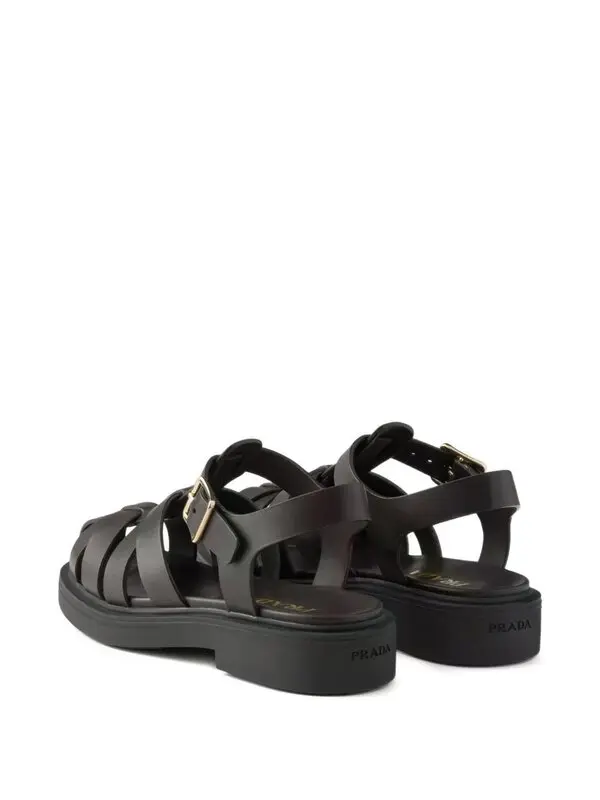 Prada Leather Fisherman's Sandals