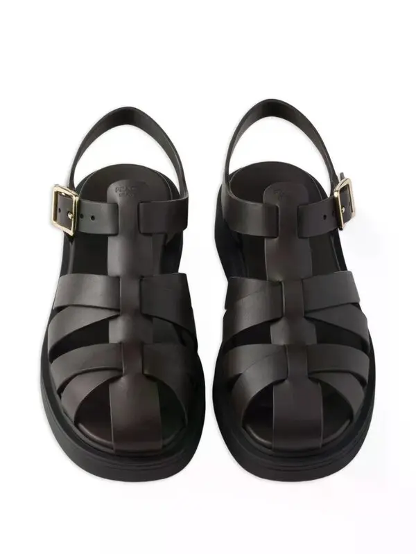 Prada Leather Fisherman's Sandals