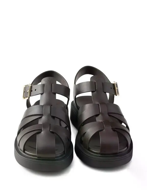 Prada Leather Fisherman's Sandals