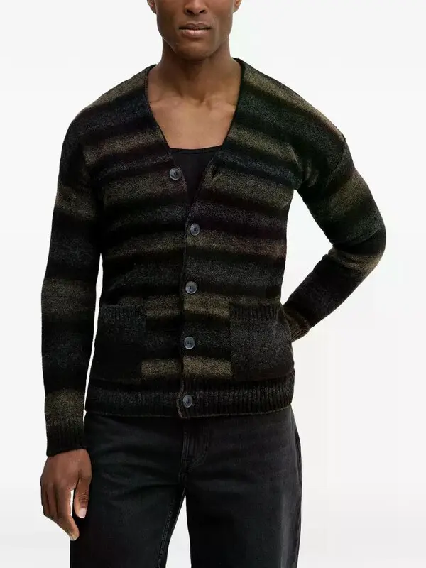 BENETTON Striped Cardigan With Pockets