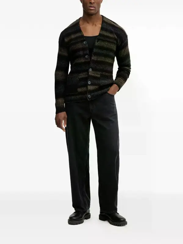 BENETTON Striped Cardigan With Pockets