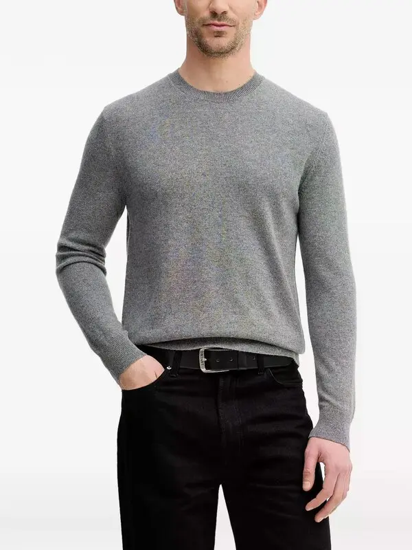 BENETTON Ribbed Crew-neck Sweater - Grey