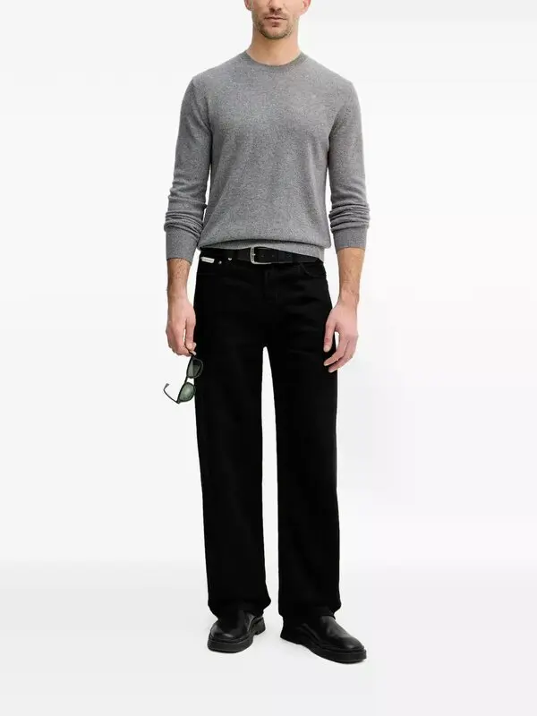 BENETTON Ribbed Crew-neck Sweater - Grey