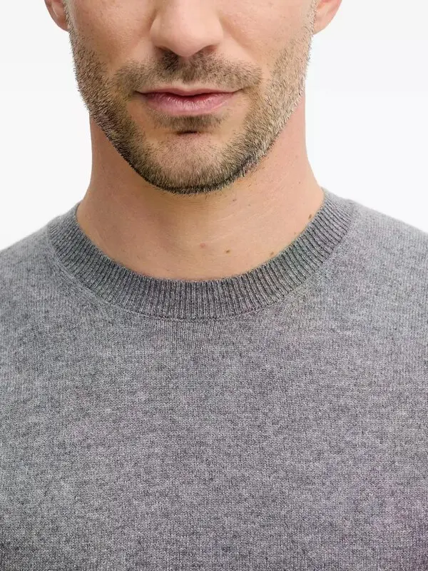 BENETTON Ribbed Crew-neck Sweater - Grey
