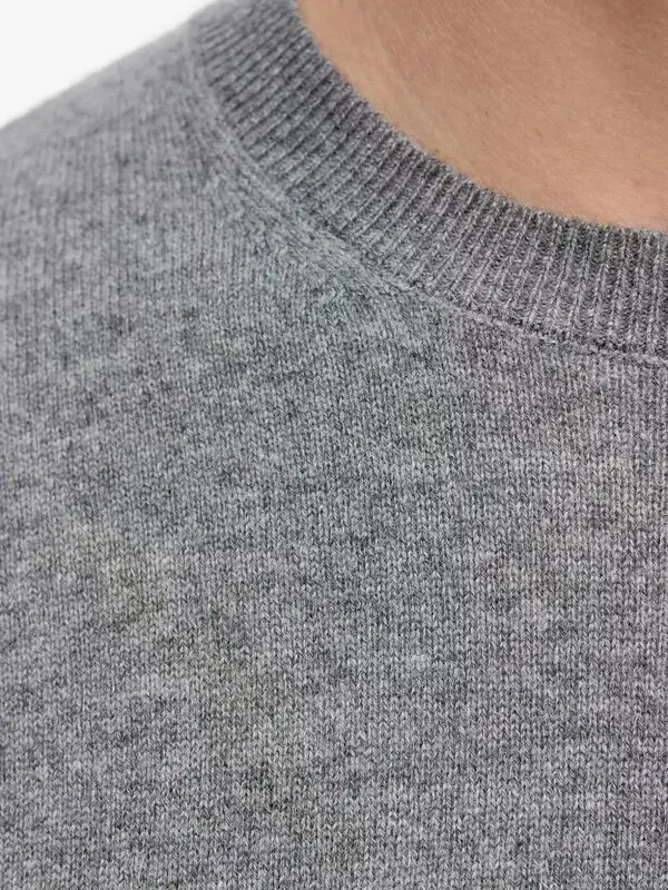 BENETTON Ribbed Crew-neck Sweater - Grey