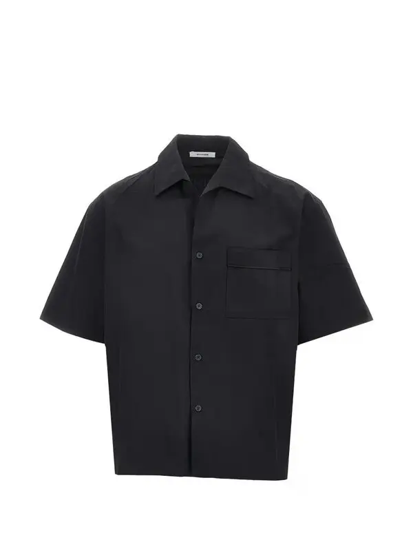 ENTIRE STUDIOS Patch-pocket Pajama Shirt - Black