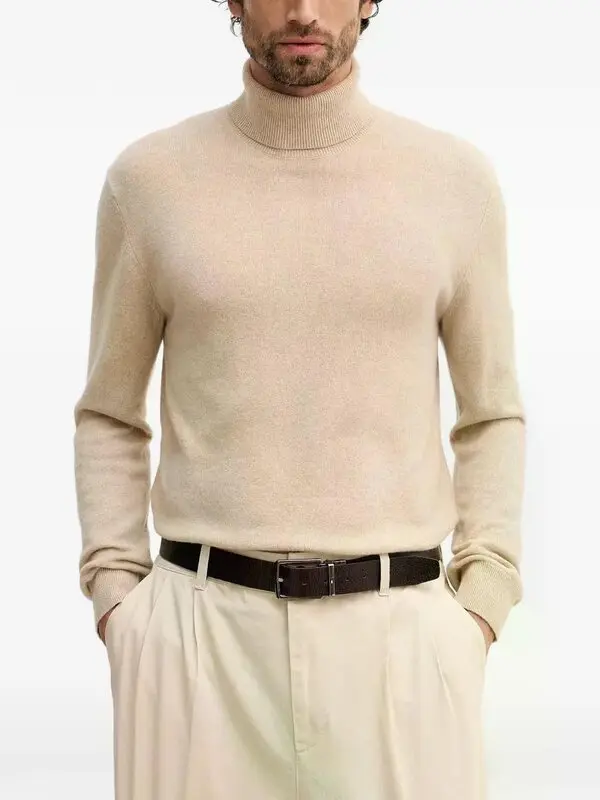 BENETTON Roll Neck Long Sleeve Sweater - Neutrals