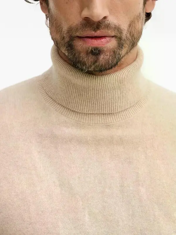 BENETTON Roll Neck Long Sleeve Sweater - Neutrals