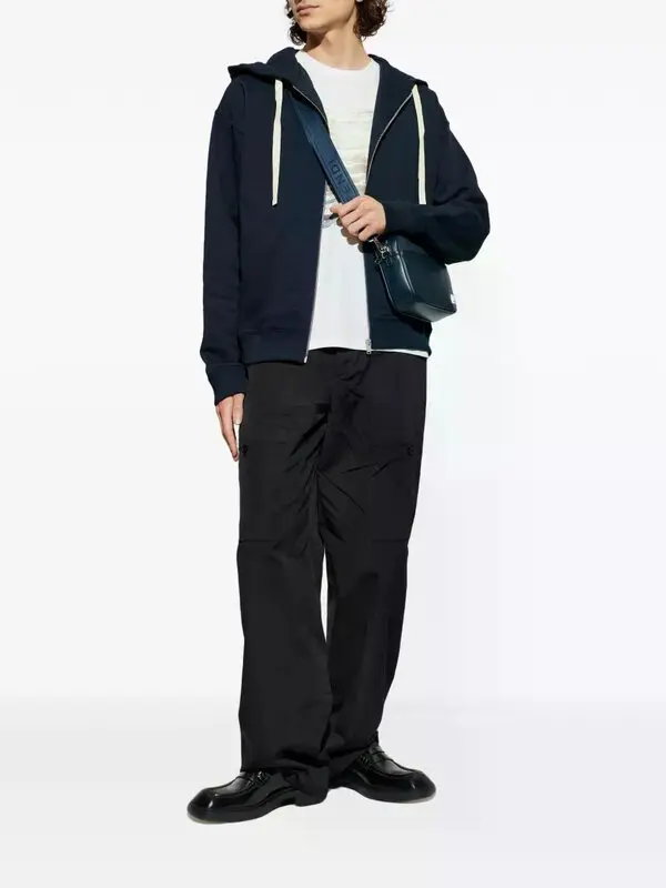 JIL SANDER Zip-up Hoodie - Blue