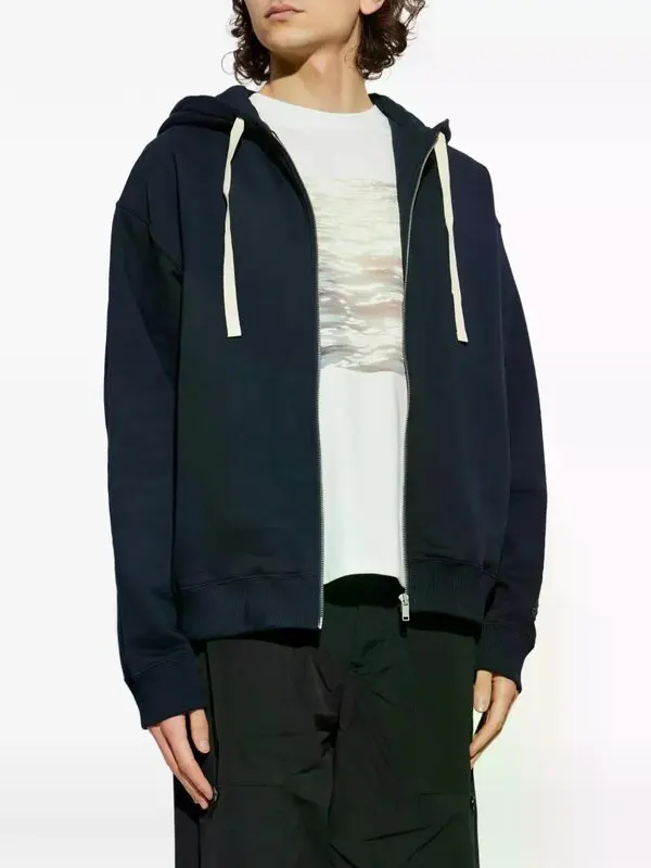 JIL SANDER Zip-up Hoodie - Blue