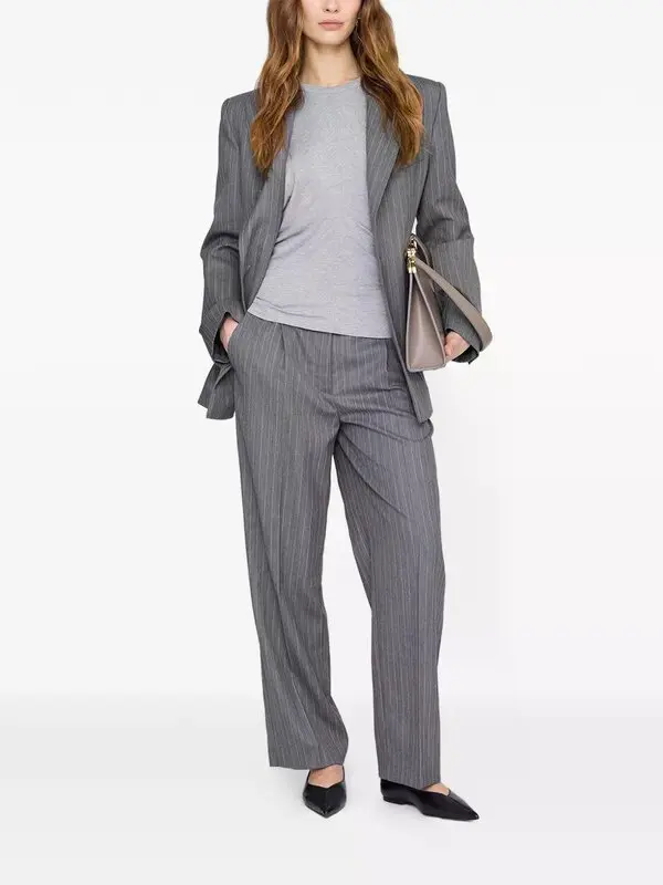 ANINE BING T-shirt With Gathered Sides - Grey