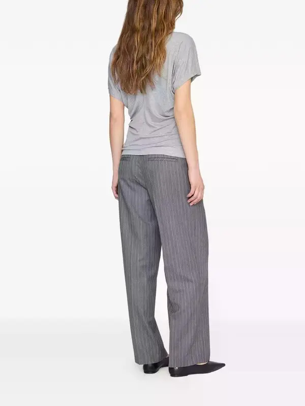 ANINE BING T-shirt With Gathered Sides - Grey