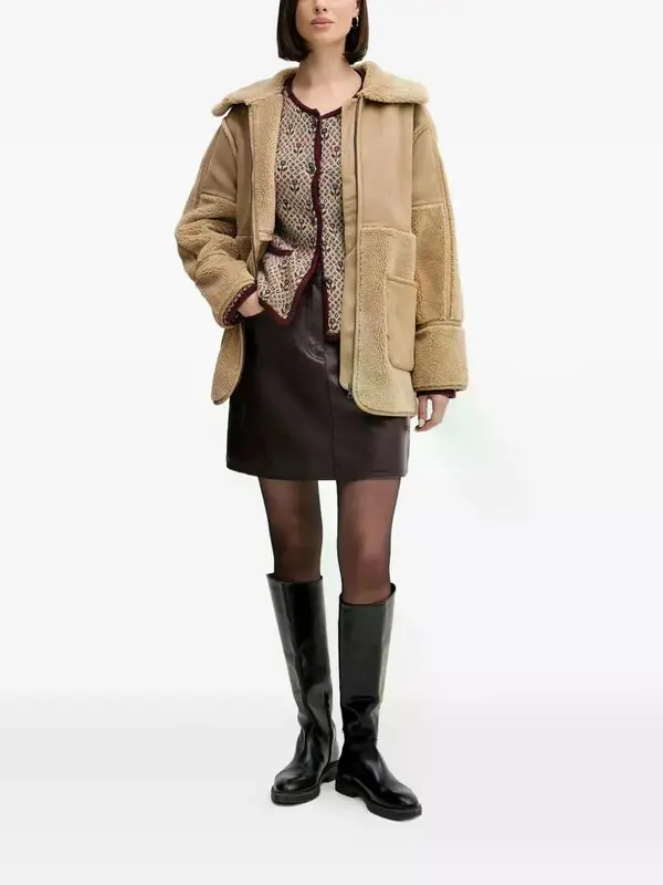 PEDRO DEL HIERRO Shearling Zipped Jacket