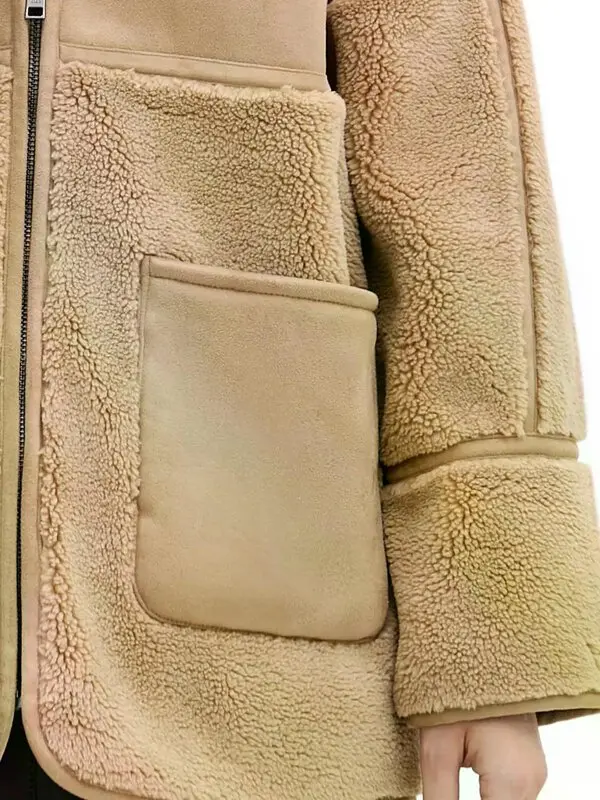 PEDRO DEL HIERRO Shearling Zipped Jacket