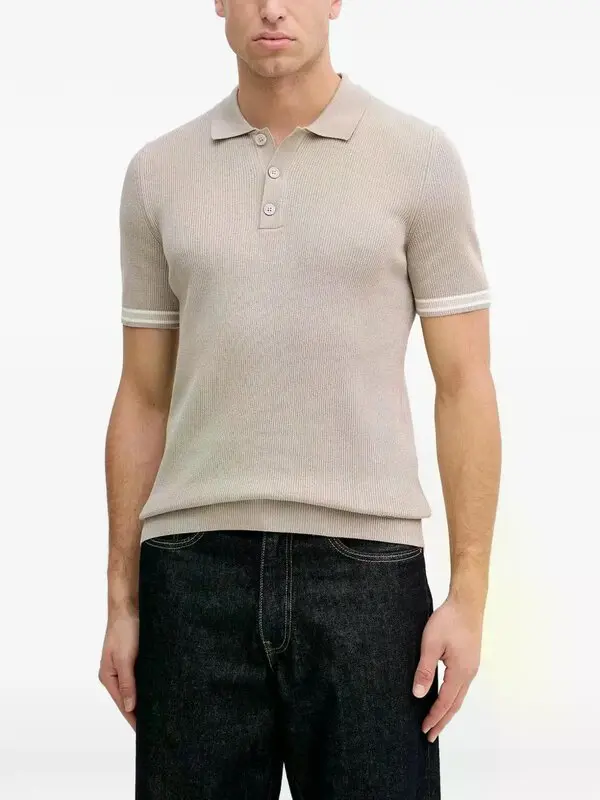 JOOP! Ribbed Short Sleeve Polo Shirt
