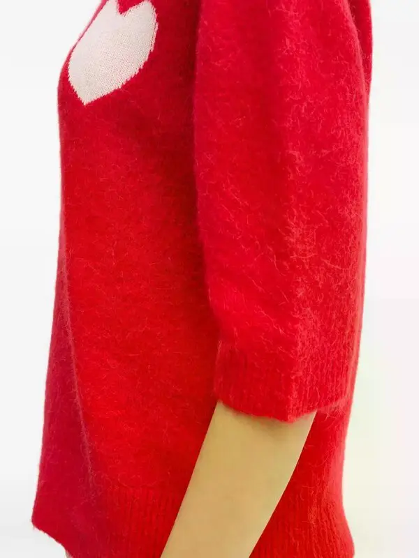 OUI Heart-design Crew-neck Sweater