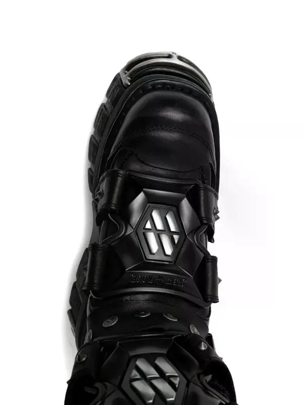 NEW ROCK Buckle-studded Platform Boots