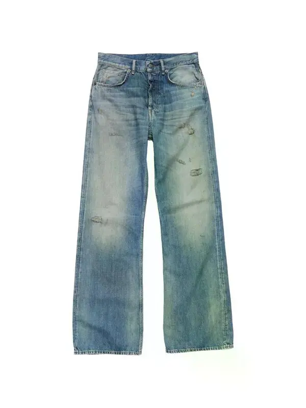 Acne Studios Distressed Wide Straight Leg Jeans