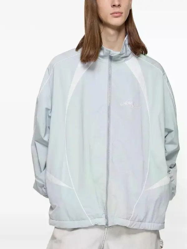 Acne Studios Paneled Logo Embroidered Jacket - Blue