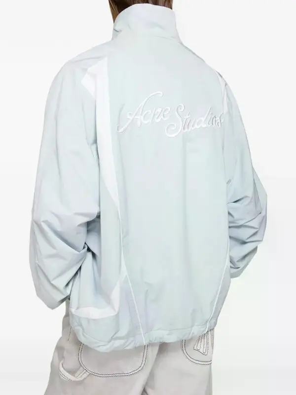 Acne Studios Paneled Logo Embroidered Jacket - Blue