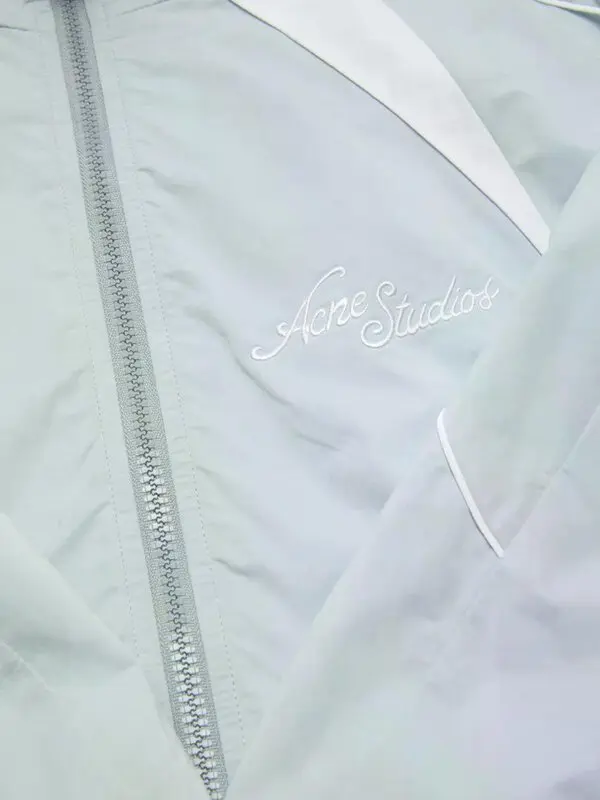 Acne Studios Paneled Logo Embroidered Jacket - Blue