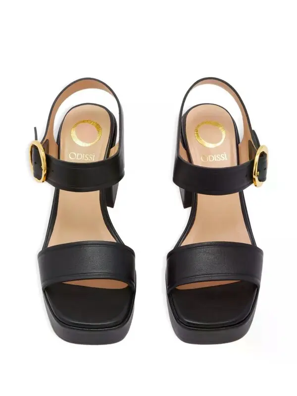 ODISSI Brianne Platform Sandals - Black