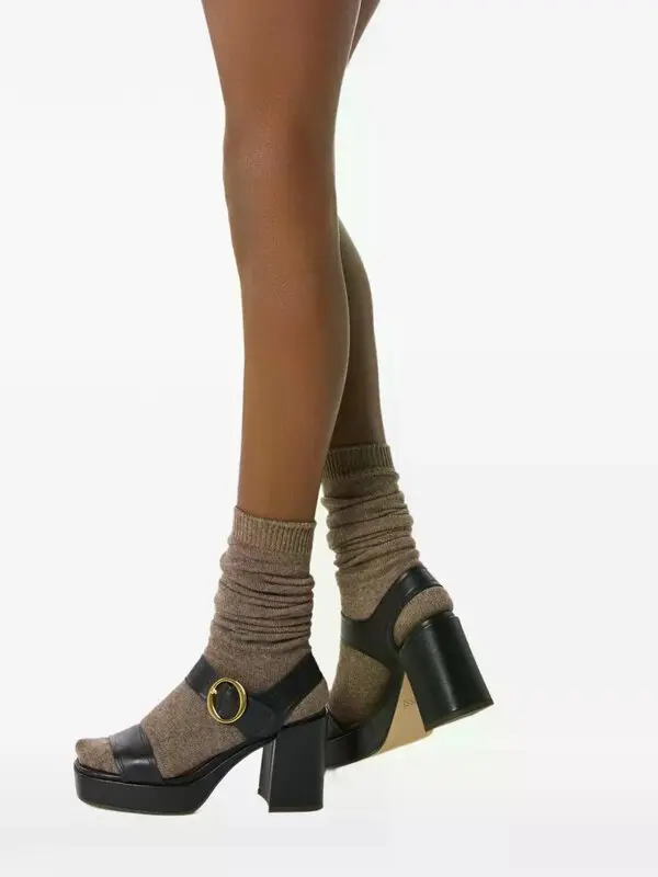 ODISSI Brianne Platform Sandals - Black