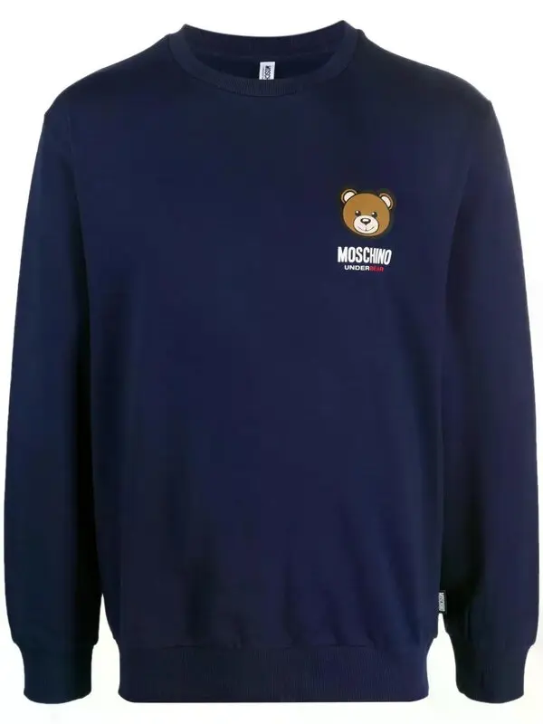 Moschino Teddy Print Crewneck Sweatshirt