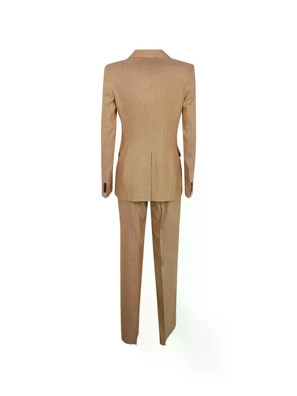 Tagliatore Striped Double-breasted Suit - Neutrals