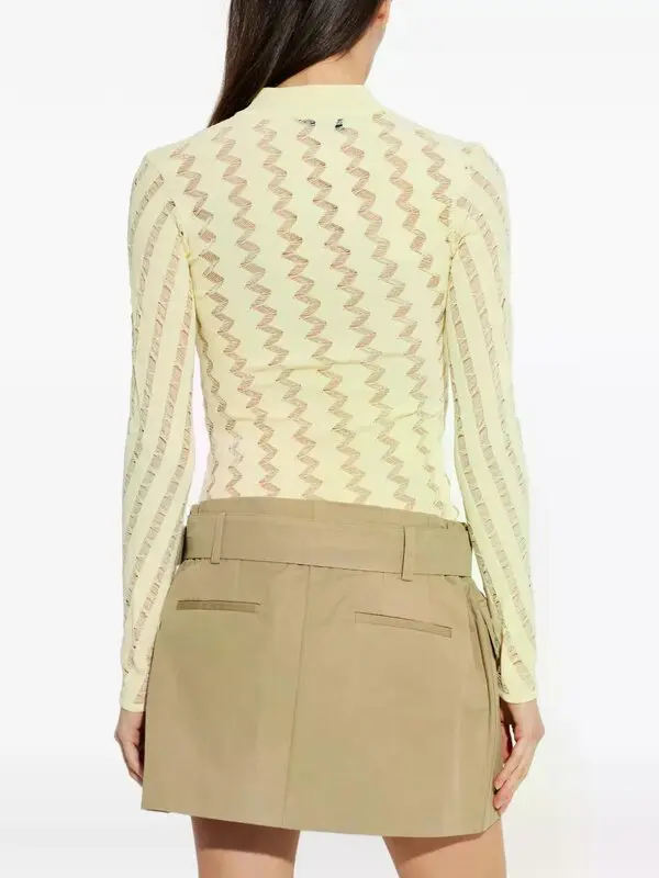 IRO PARIS Aliona Zigzag-pattern Top - Yellow