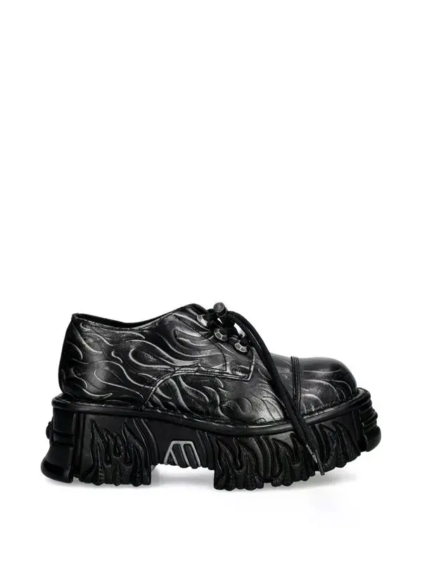 NEW ROCK Flame-print Platform Trainers