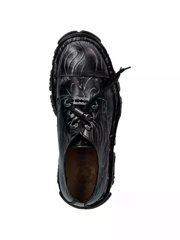 NEW ROCK Flame-print Platform Trainers