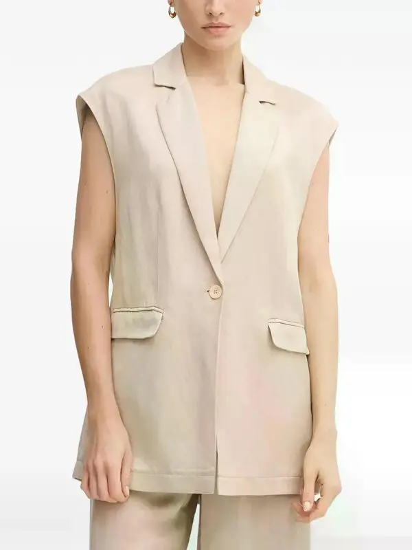 MARC AUREL Sleeveless Single-breasted Blazer