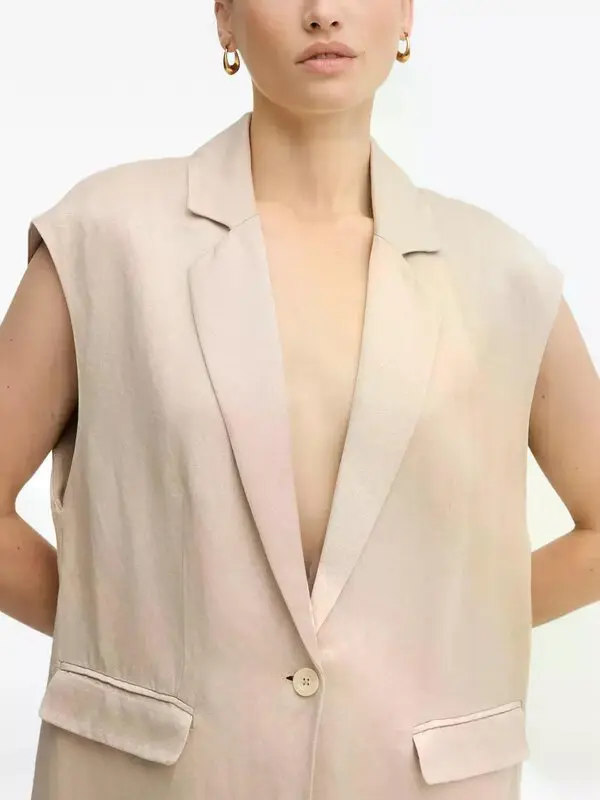 MARC AUREL Sleeveless Single-breasted Blazer